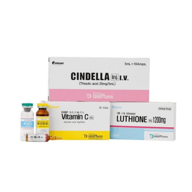 Cindella luthione vitamin c 1200mg skin whitening injection